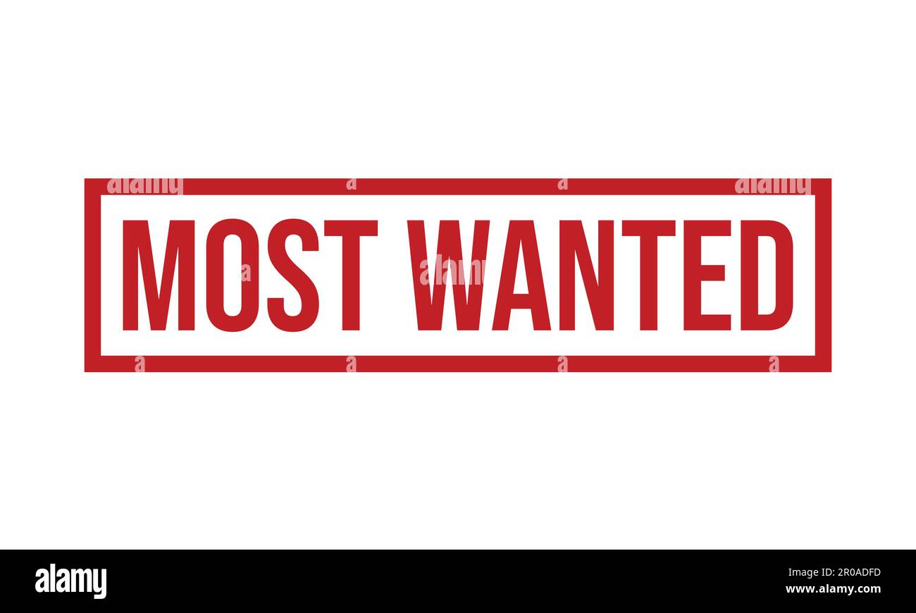 Most Wanted Rubber Stamp. Red Most Wanted Rubber Grunge Stamp Seal ...