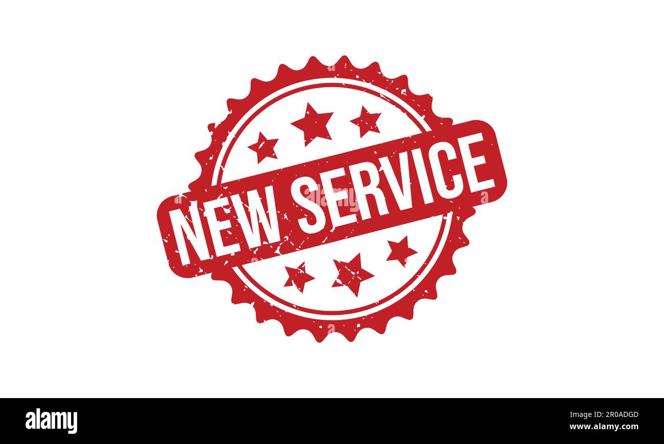 New Service Rubber Stamp. New Service Grunge Stamp Seal Vector ...