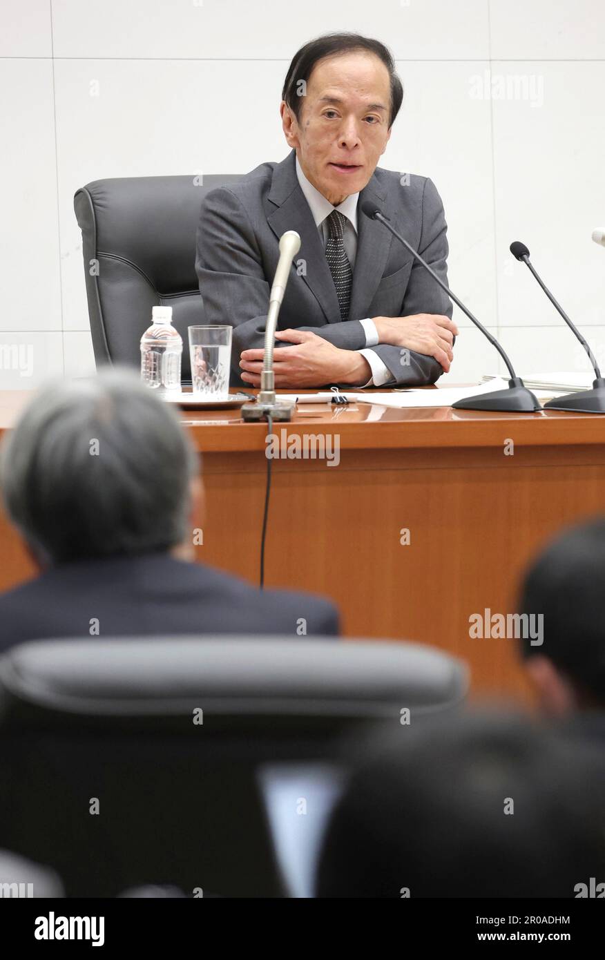 Bank of Japan Governor Kazuo Ueda attends a press conference after the ...
