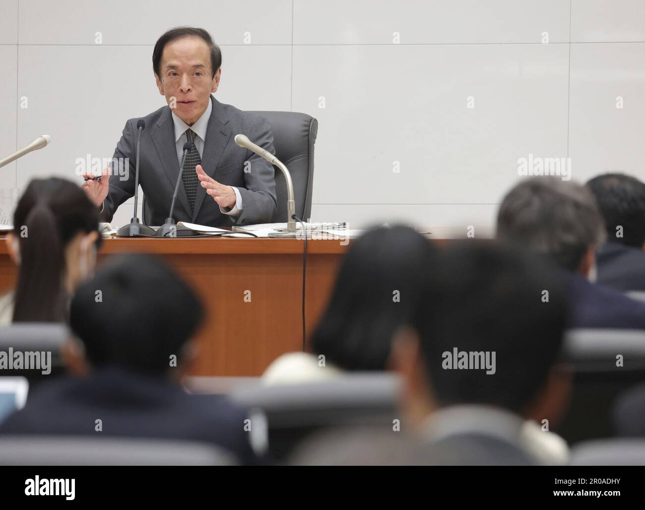 Bank of Japan Governor Kazuo Ueda attends a press conference after the ...