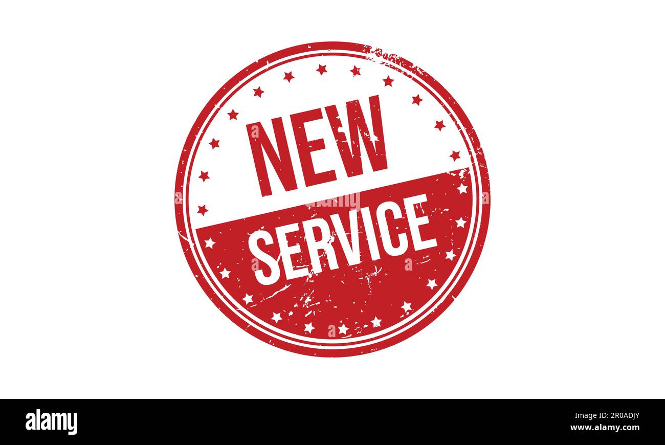 New Service Rubber Stamp. New Service Grunge Stamp Seal Vector ...