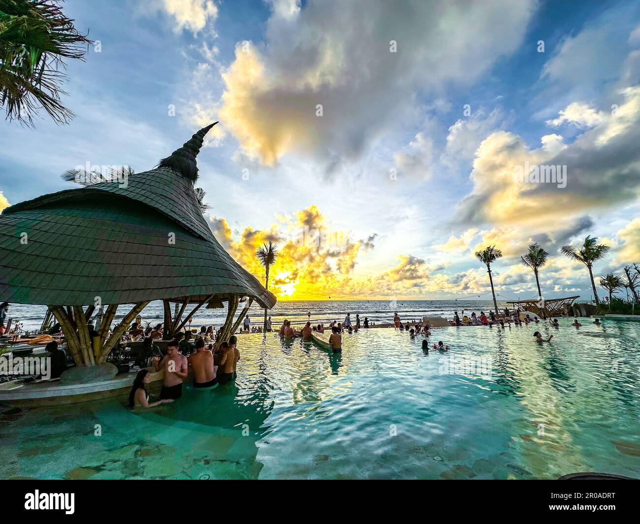 View of Petitenget Beach in Kuta, Bali, Indonesia Stock Photo - Alamy