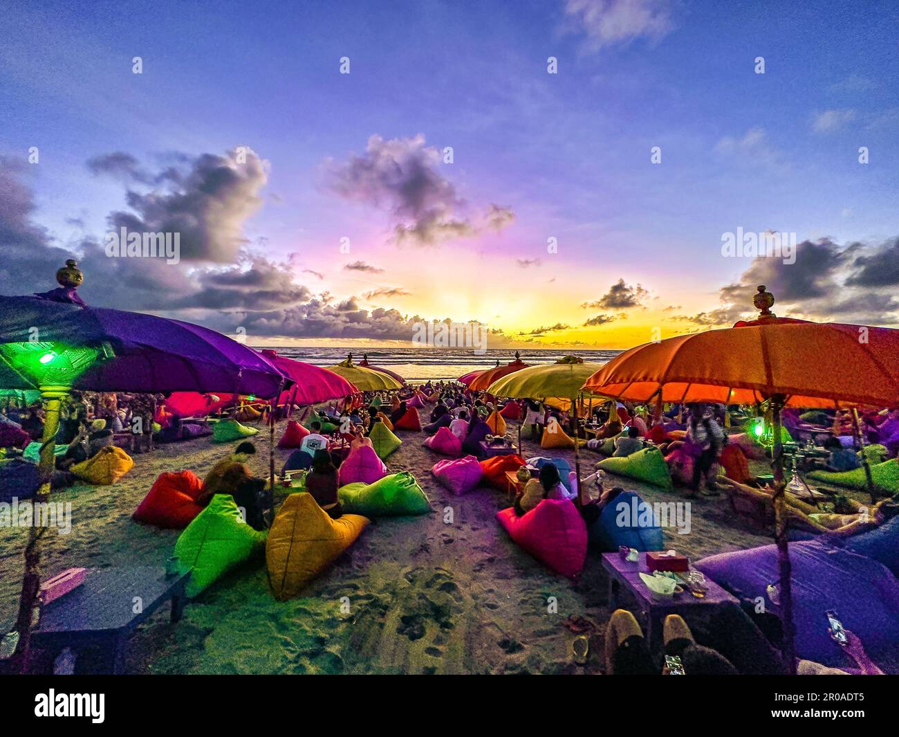 View of Petitenget Beach in Kuta, Bali, Indonesia Stock Photo - Alamy