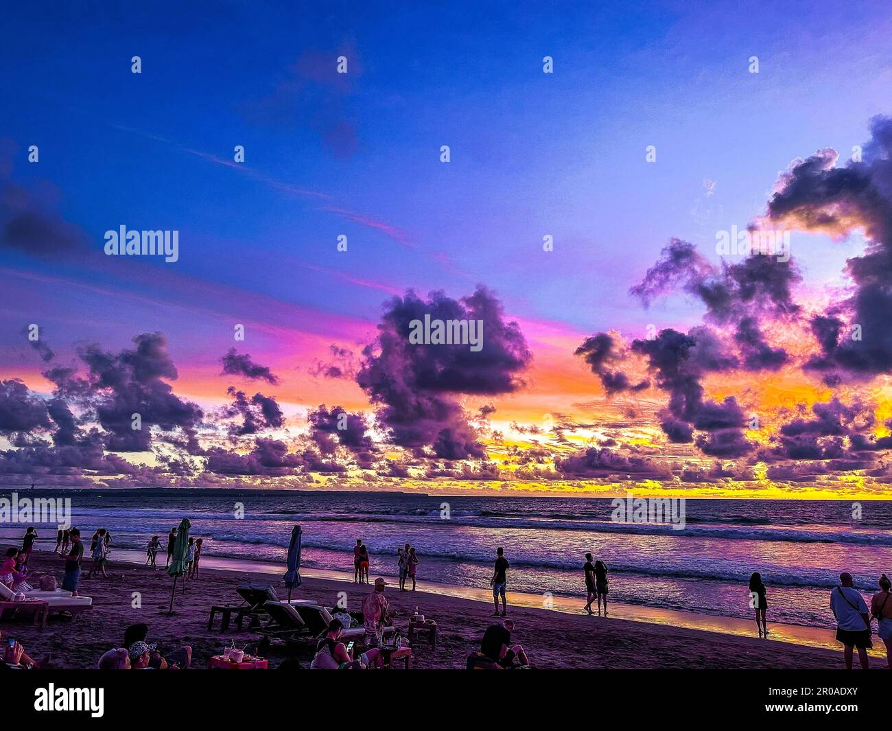 View of Petitenget Beach in Kuta, Bali, Indonesia Stock Photo - Alamy