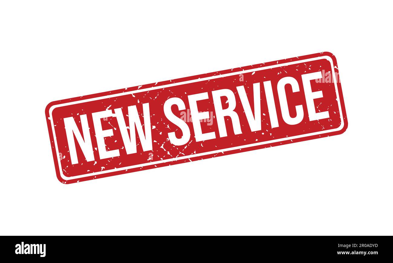 New Service Rubber Stamp. New Service Grunge Stamp Seal Vector ...