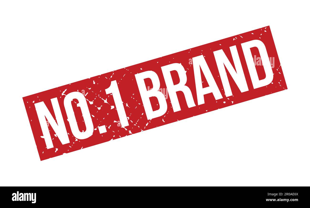 No.1 Brand Rubber Stamp. Red No.1 Brand Rubber Grunge Stamp Seal Vector ...