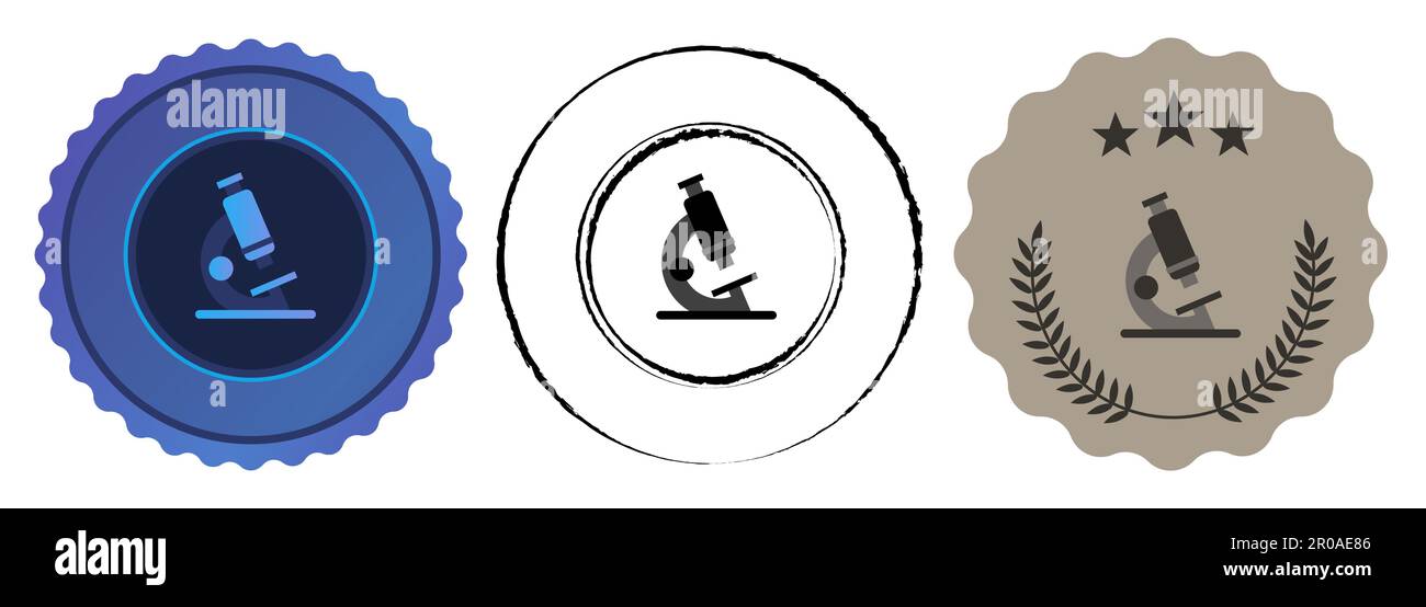 Microscope science laboratory biology competition flat medal ...