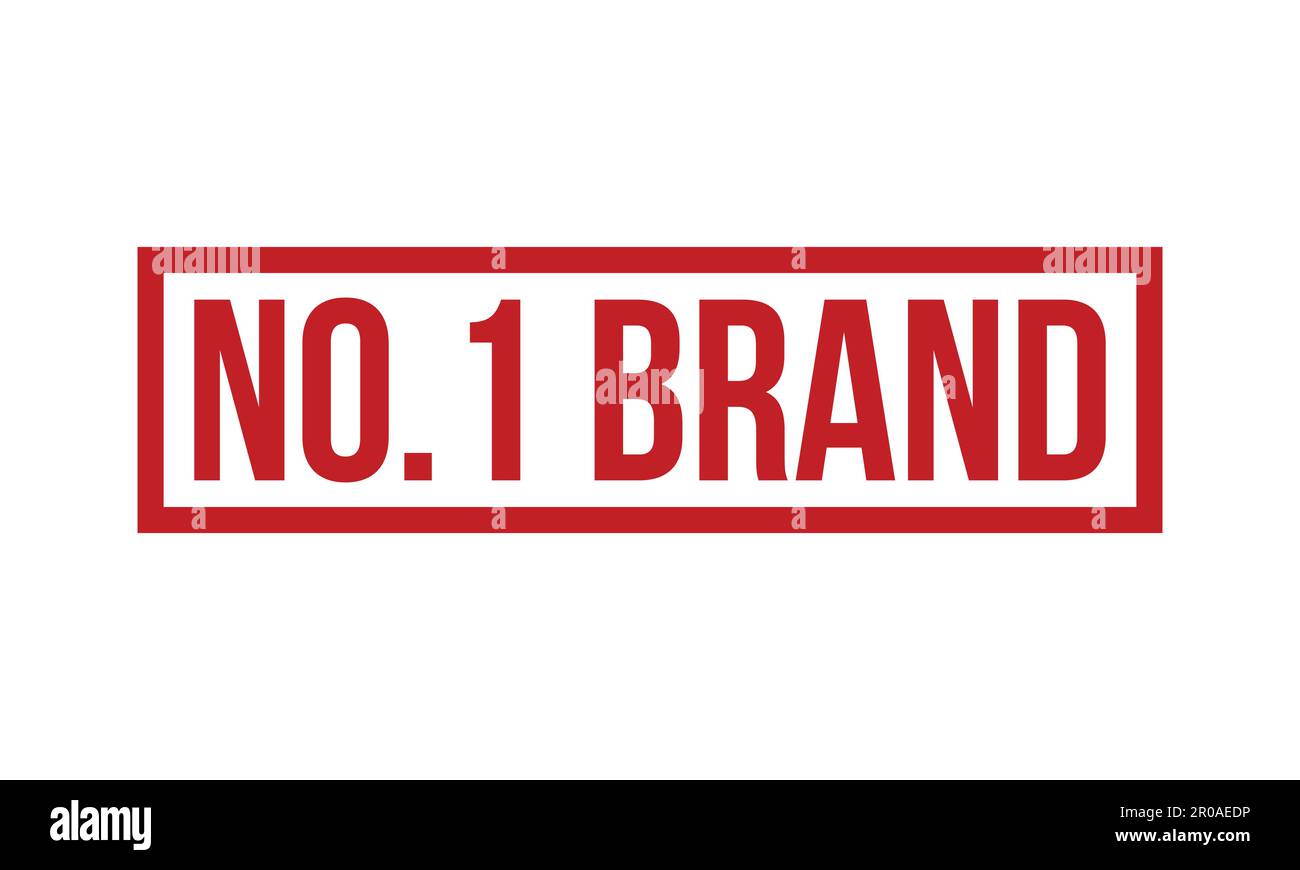 No.1 Brand Rubber Stamp. Red No.1 Brand Rubber Grunge Stamp Seal Vector ...
