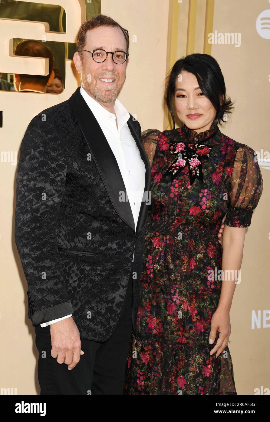 LOS ANGELES, CALIFORNIA - MAY 06: (L-R) Rob Minkoff and Crystal Kung ...