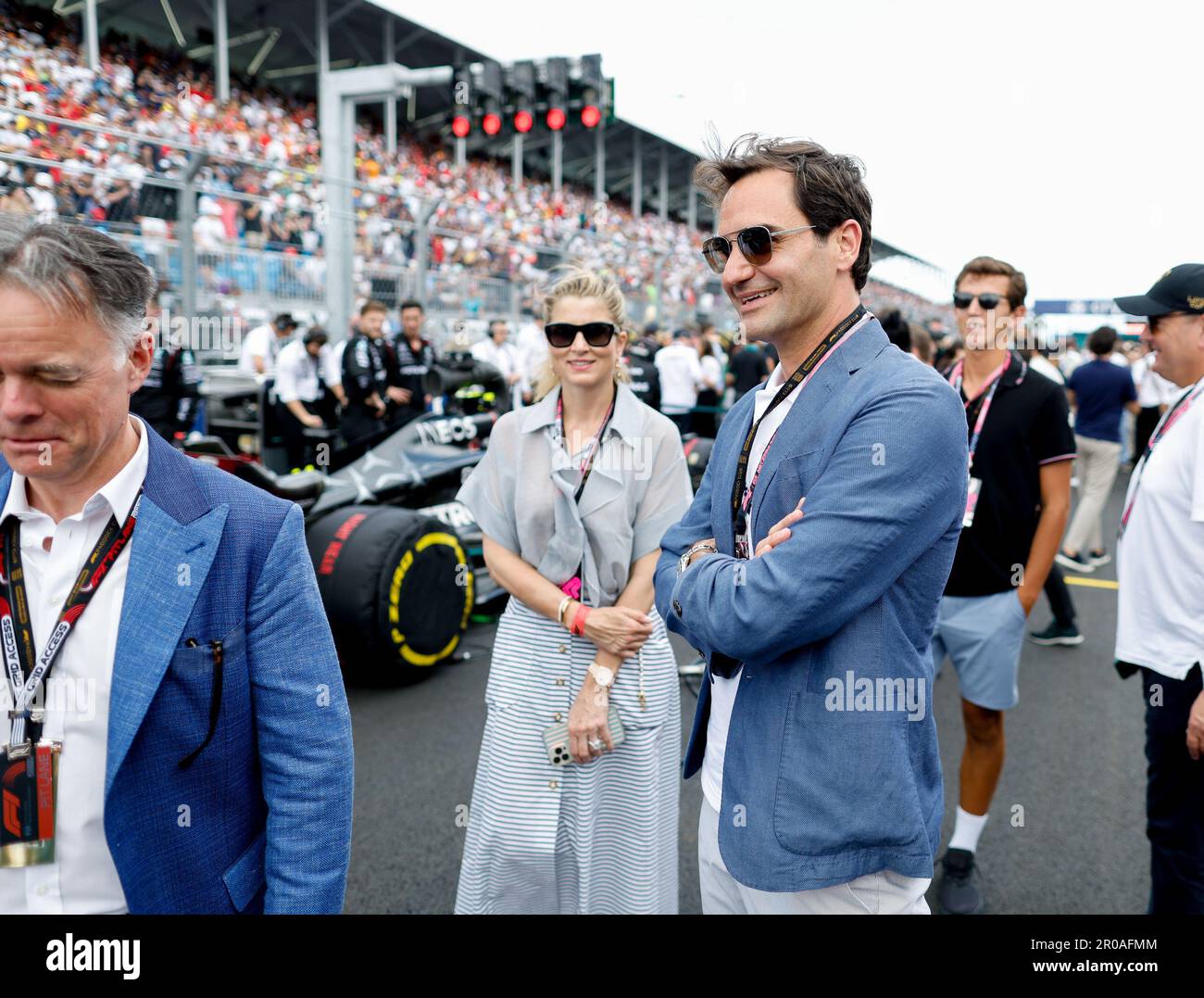 Roger Federer during the Formula 1 Crypto.com Miami Grand Prix 2023 ...