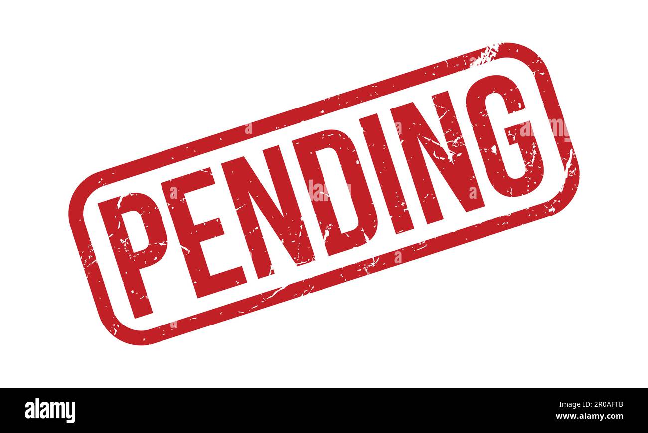 Pending red stamp illustration Stock Vector Images - Alamy