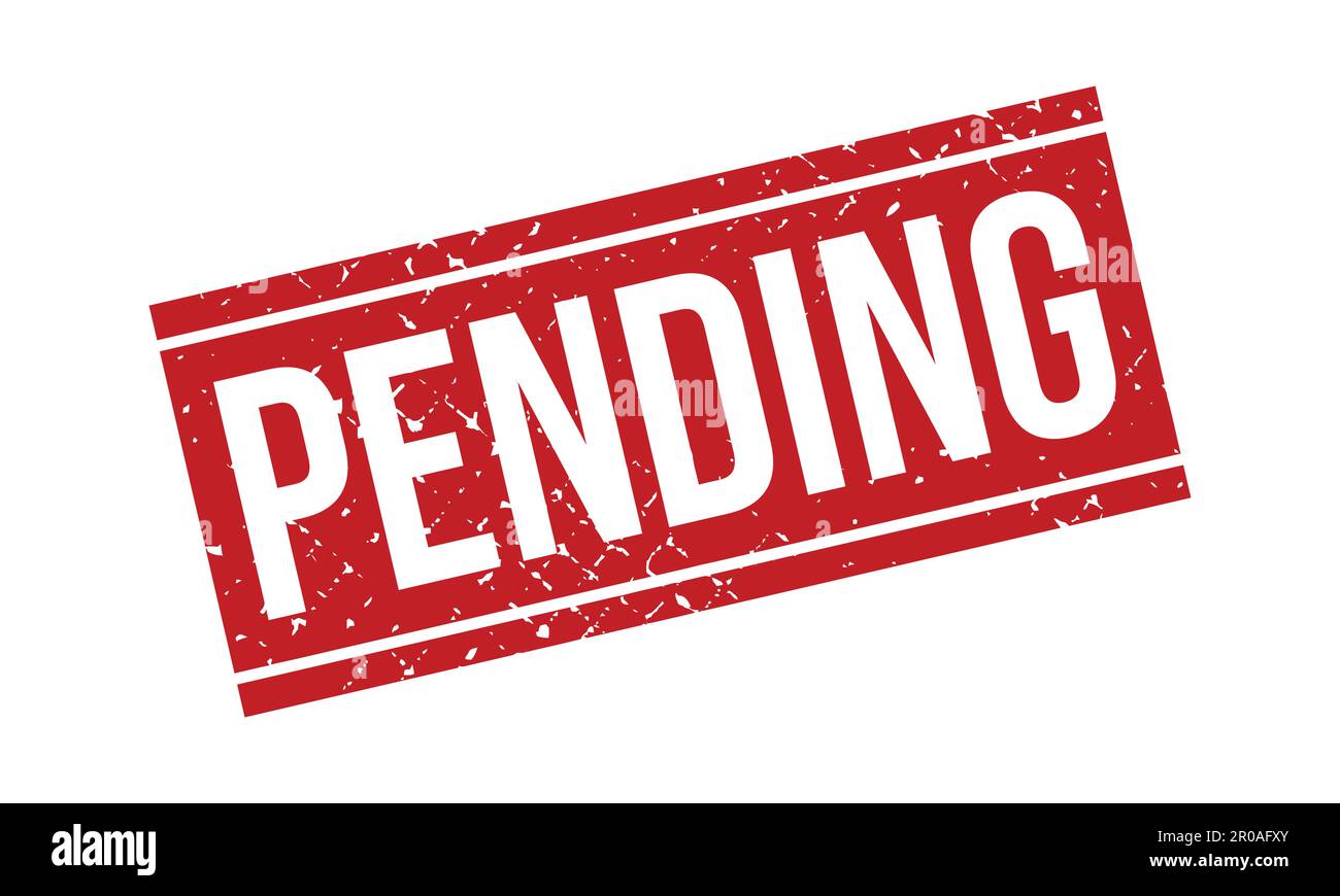 Pending red stamp illustration Stock Vector Images - Alamy