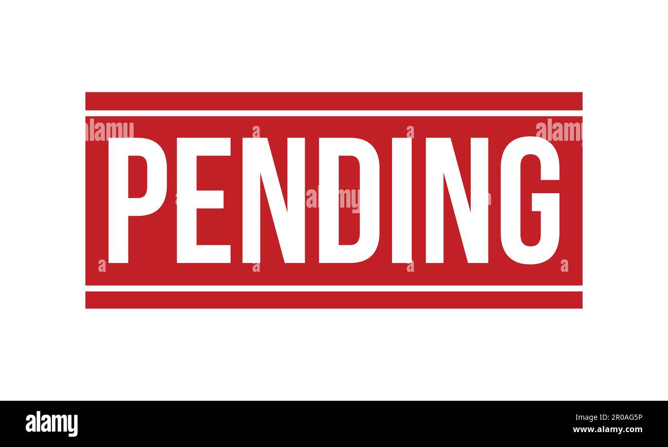 Pending red stamp illustration Stock Vector Images - Alamy