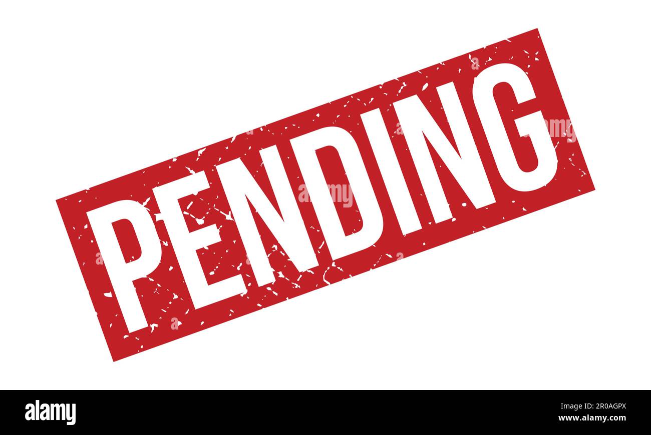Pending red stamp illustration Stock Vector Images - Alamy