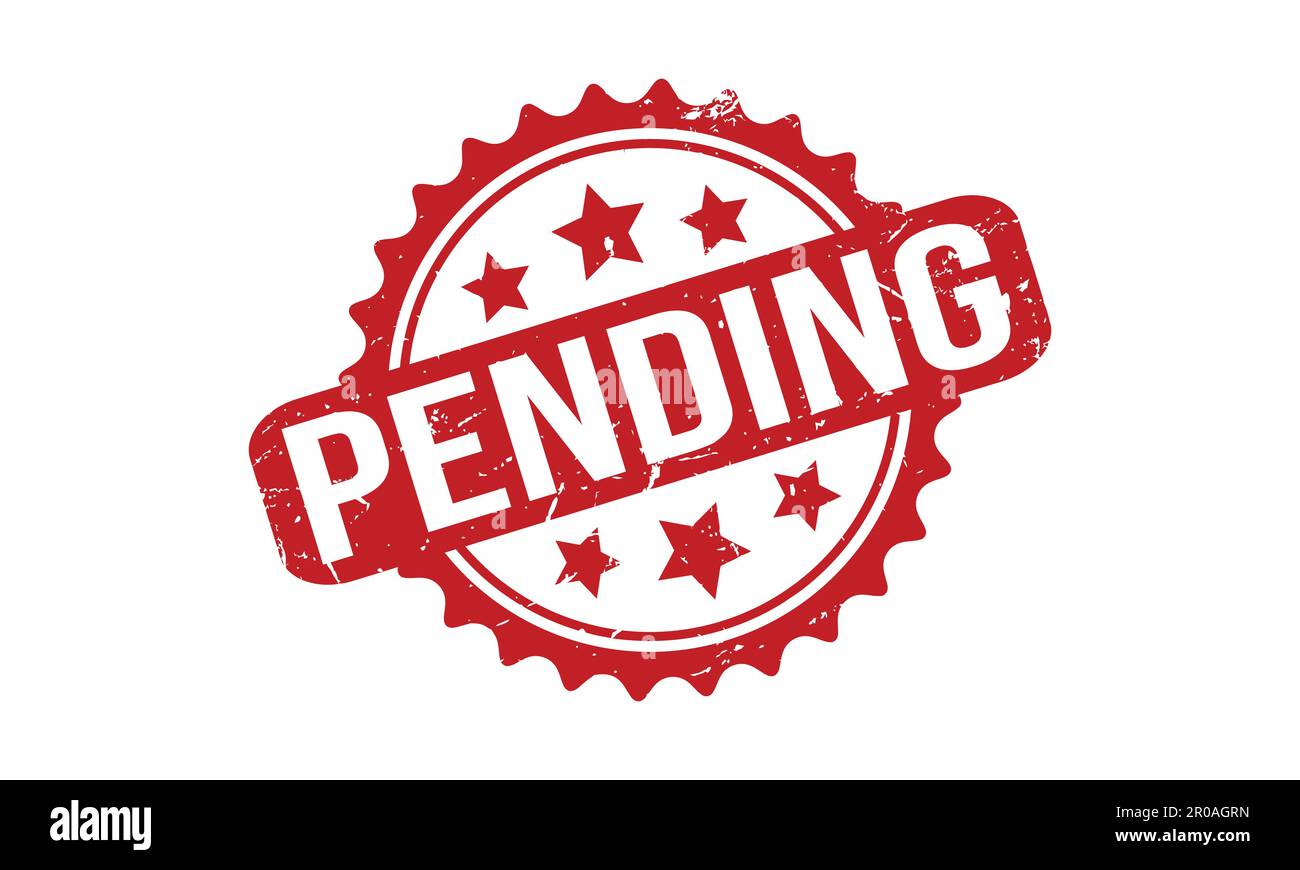 Pending red stamp illustration Stock Vector Images - Alamy