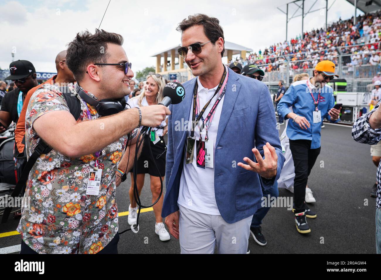 Roger Federer, portrait during the Formula 1 Crypto.com Miami Grand ...