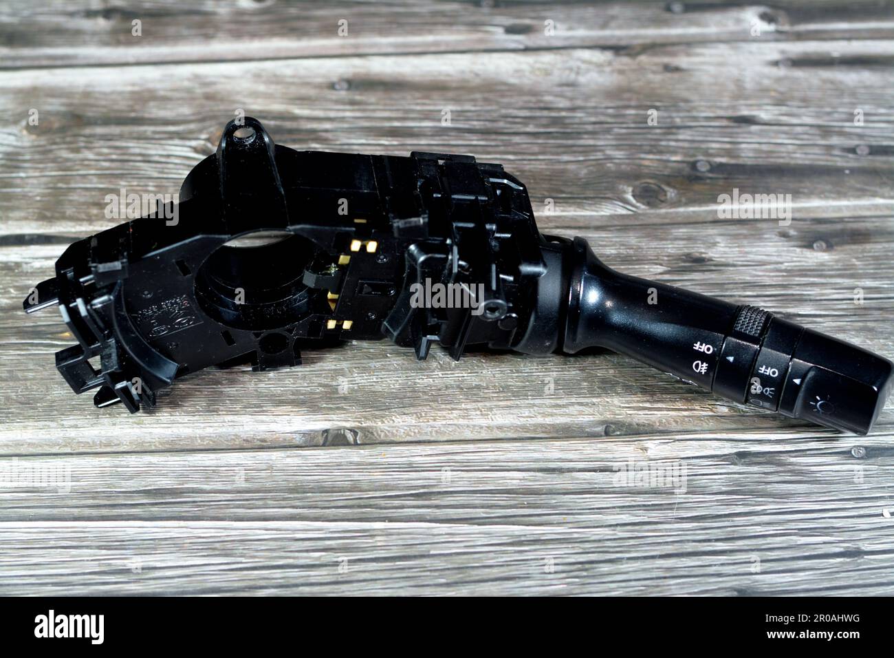 Cairo, Egypt, May 4 2023: car turn signal control system lever switch ...