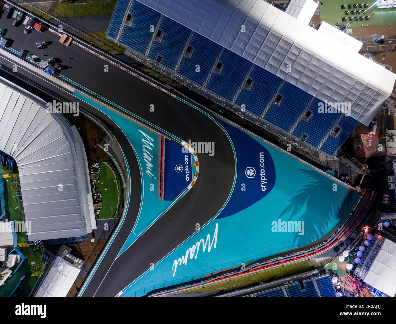 Miami, FL, USA - May 7, 2023: Night photo Formula One F1 Grand Prix ...