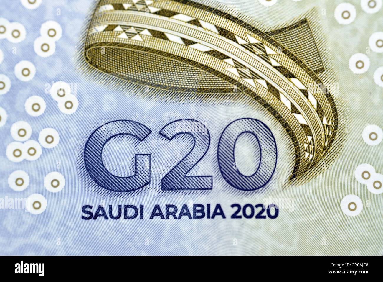 3D logo of the Kingdom's Presidency of G20 summit in 2020 AD 1442 AH ...