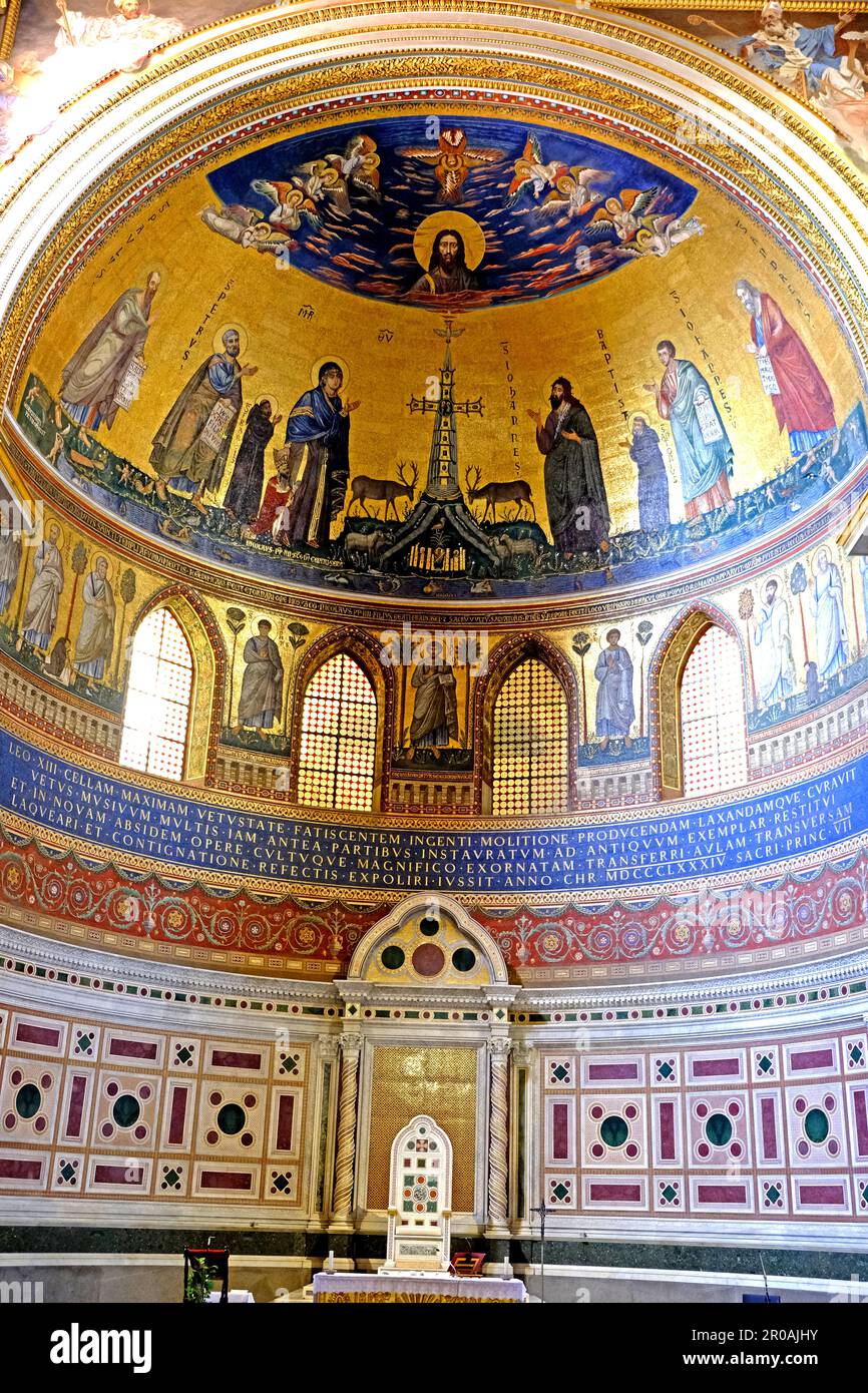 The Pope's Chair or Cathedra in St John Lateran church in Rome Italy ...