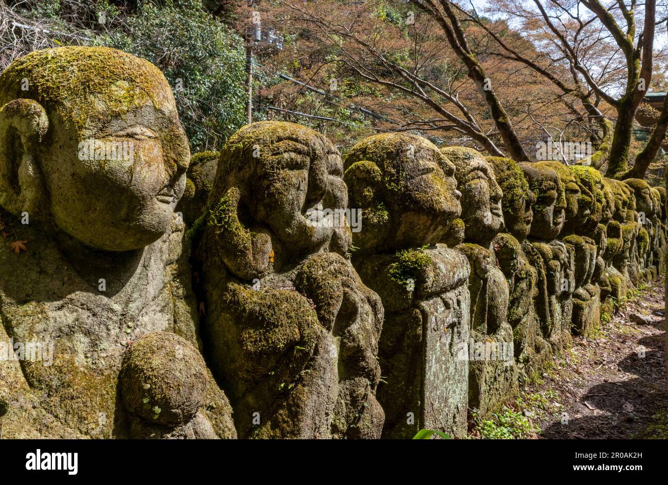 Kyoto, Japan - March 27, 2023: Kawaii little buddhas statues in Otagi ...