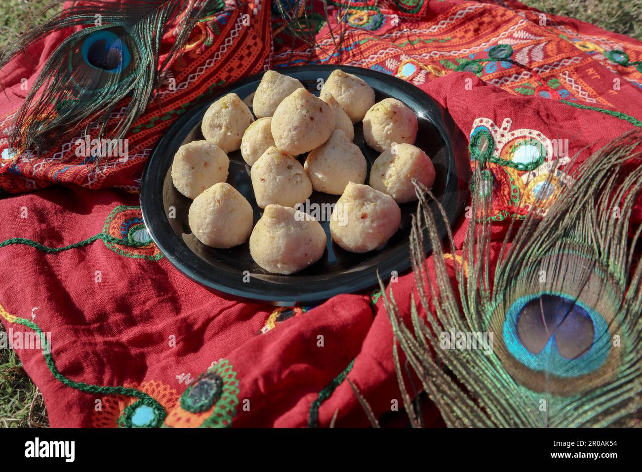 Indian sweet dish item. Malai peda modak shape special dessert sweets ...