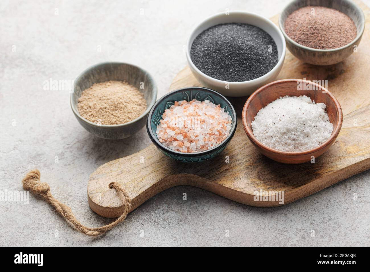 Assorted speciality salt, himalayan pink salt, italian black truffle ...