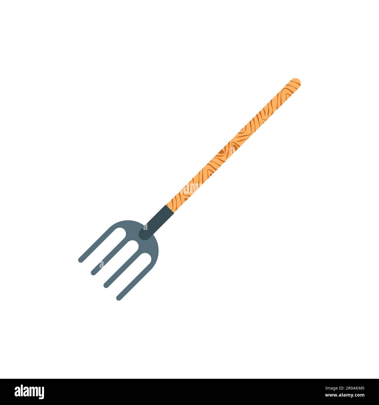 Gardening and horticulture tools. a rake. Flat design on white ...