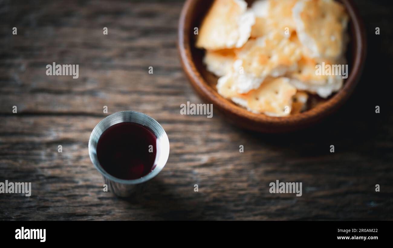 Concept of Eucharist or holy communion of Christianity. Eucharist is ...