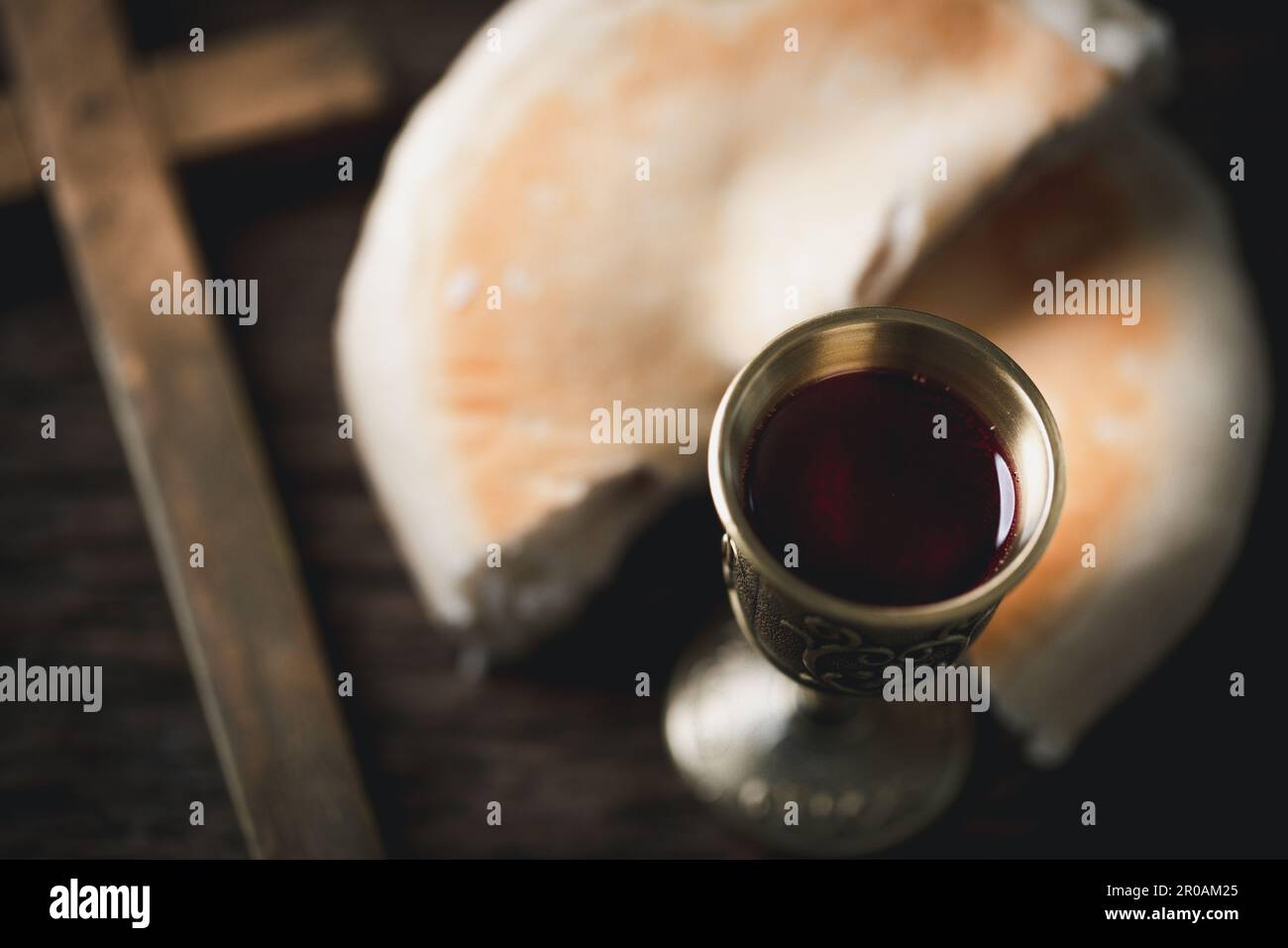 Concept of Eucharist or holy communion of Christianity. Eucharist is ...