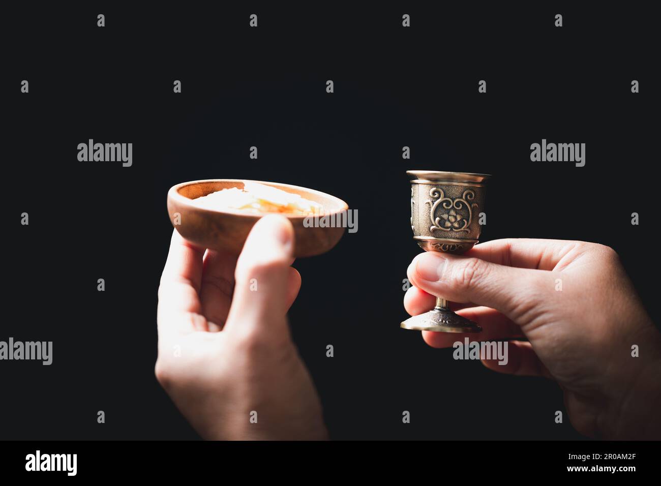 Concept of Eucharist or holy communion of Christianity. Eucharist is ...