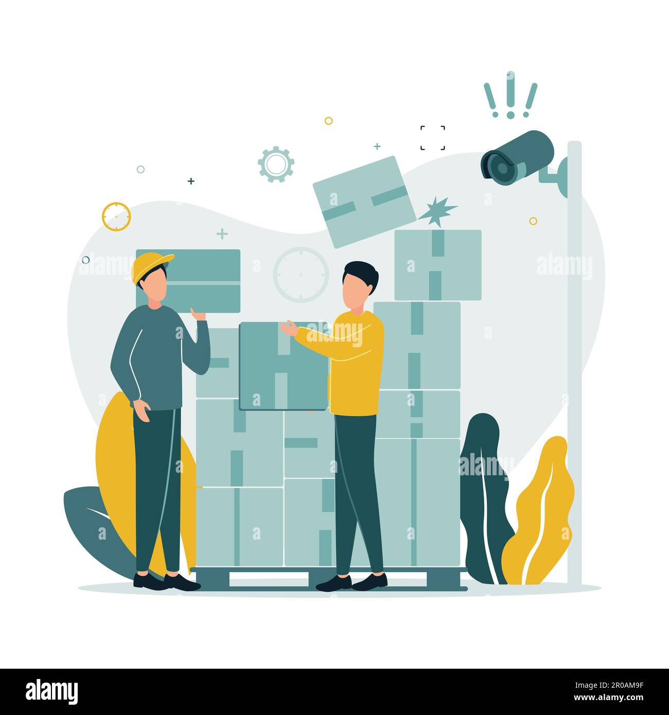 Security workers cctv Stock Vector Images - Alamy