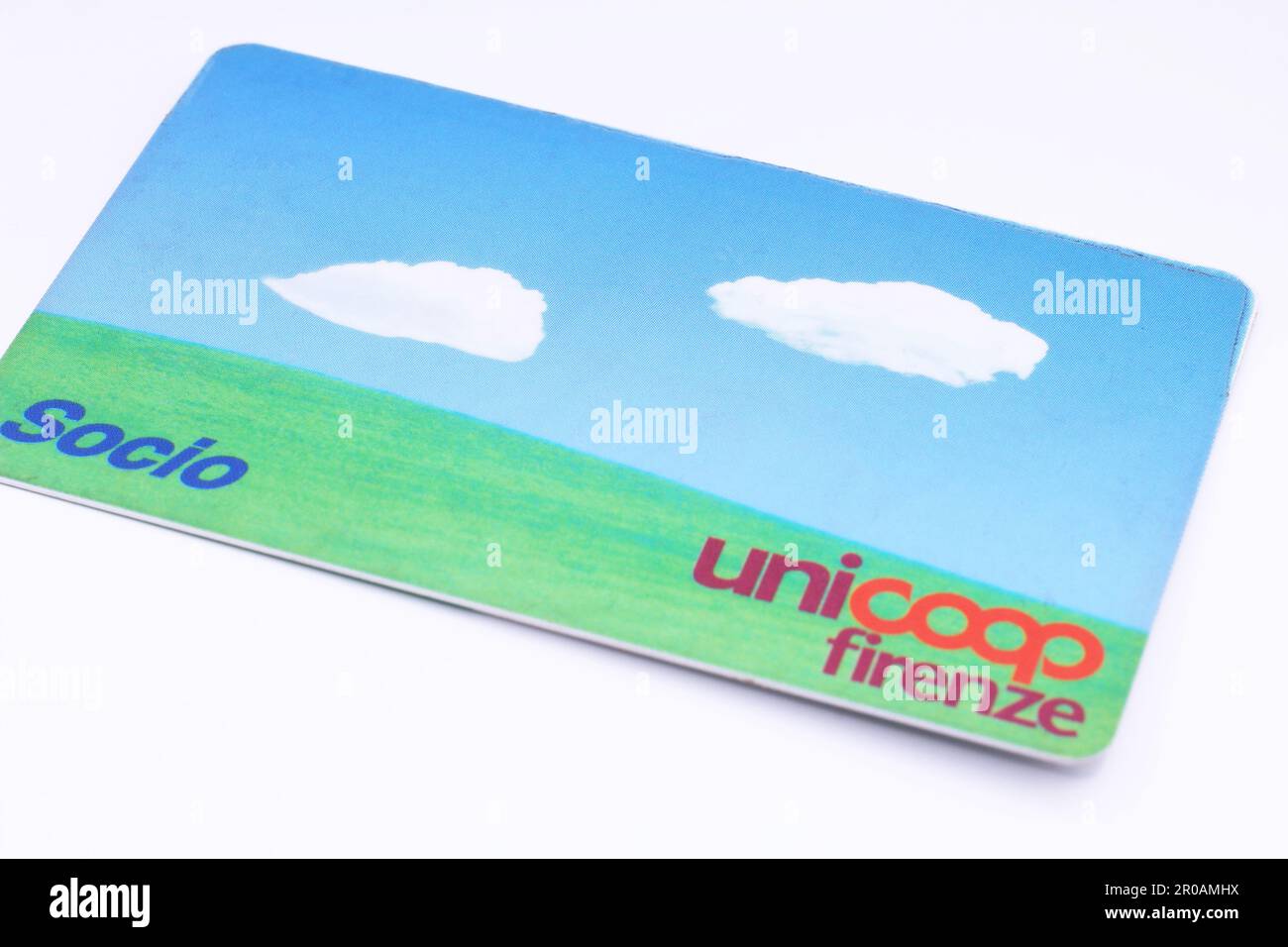 Florence Italy, May 3rd 2023 , close up of a coop membership card Stock ...