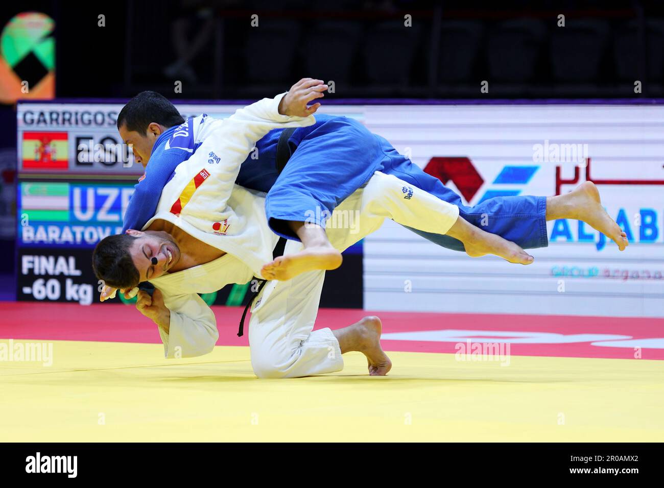 Ali Bin Hamad Al Attiyah Arena, Doha, Qatar. 7th May, 2023. (Top-Bottom) Dilshodbek Baratov (UZB ...