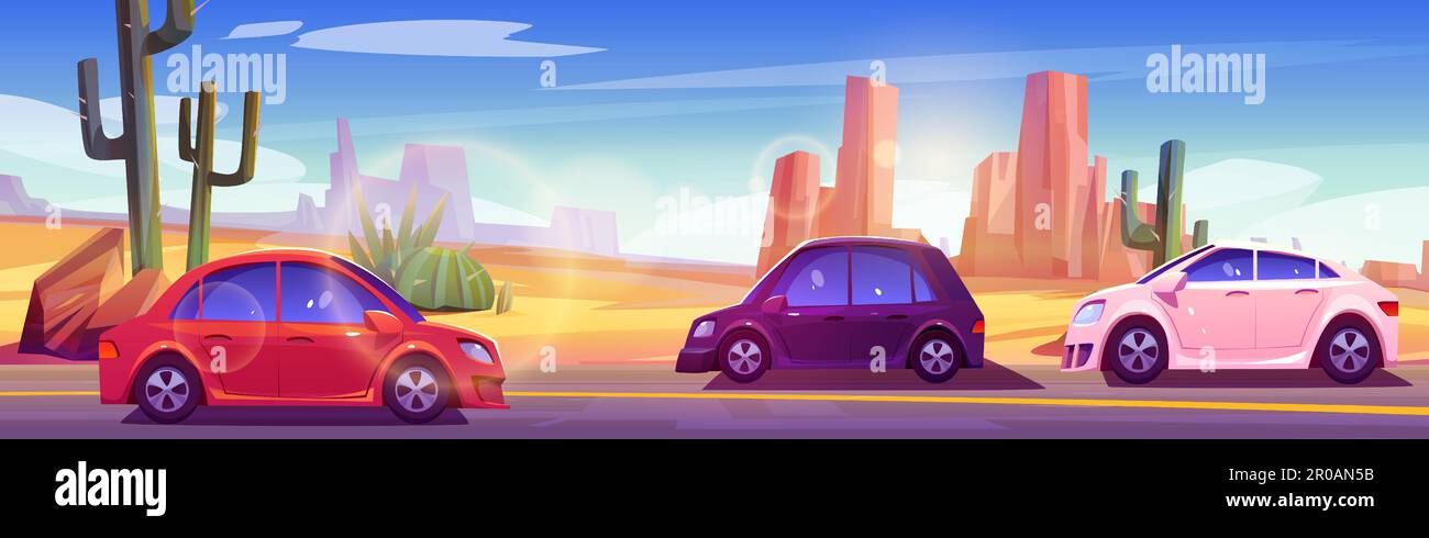 Aerial desert highway Stock Vector Images - Alamy