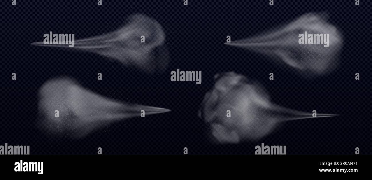 Dust water spray vector. Air mist smoke effect isolated on transparent ...