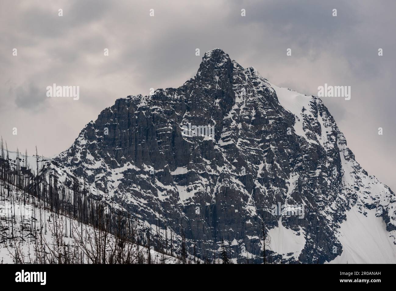 Beautiful mountain views in Banff National Park during spring time with ...