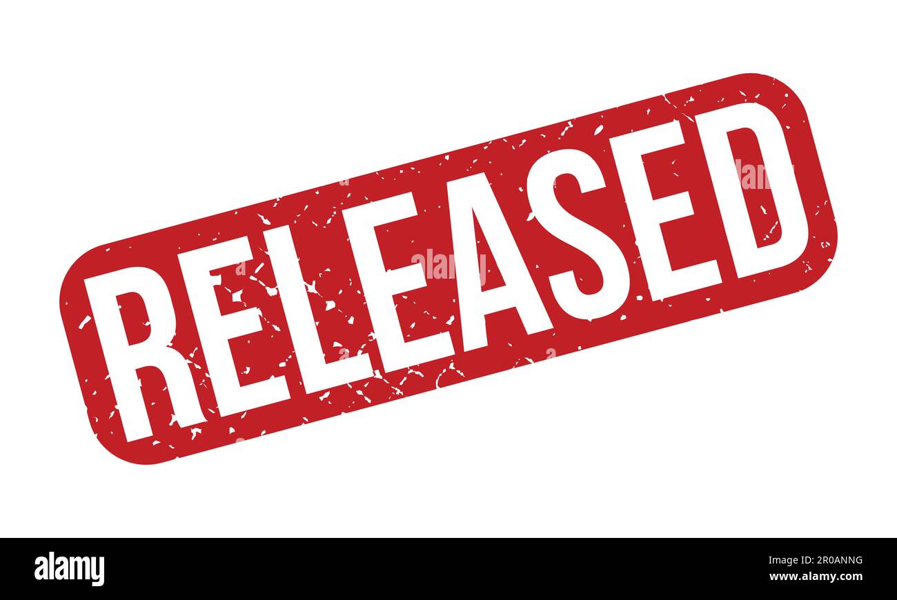 Released Rubber Stamp. Red Released Rubber Grunge Stamp Seal Vector ...