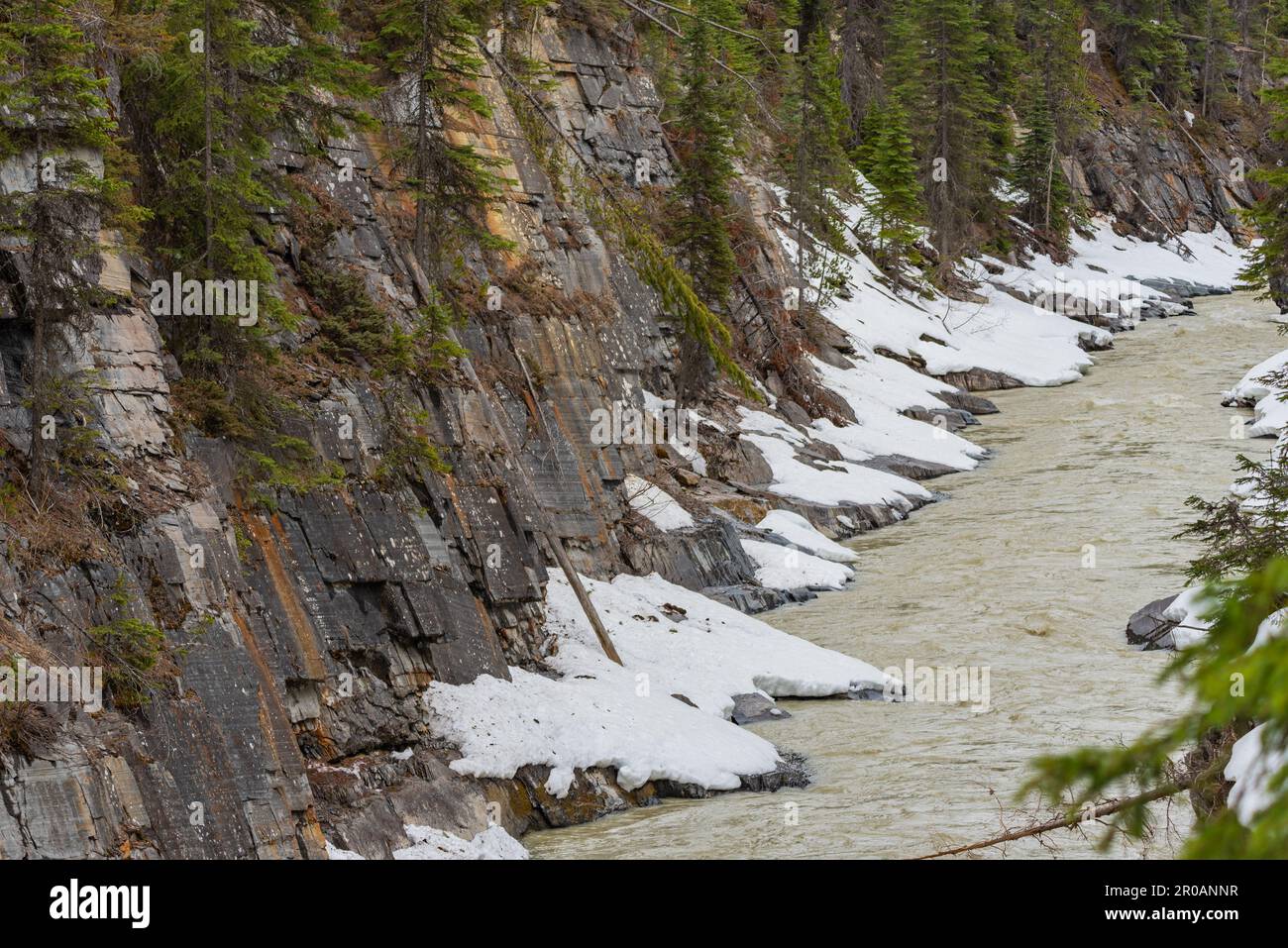 Incredible scenery near Banff National Park in spring time with ...