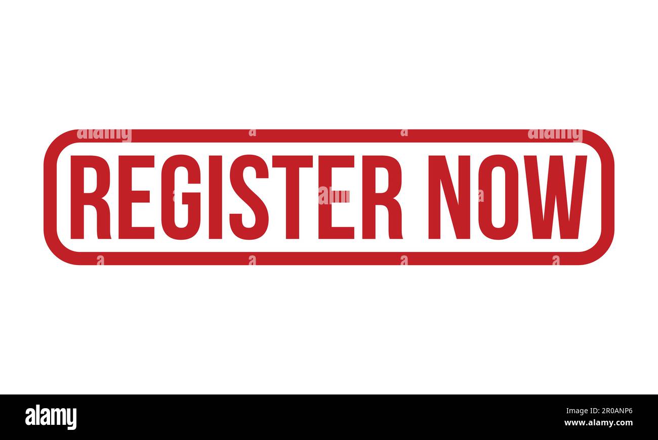 Register Now Rubber Stamp. Red Register Now Rubber Grunge Stamp Seal ...