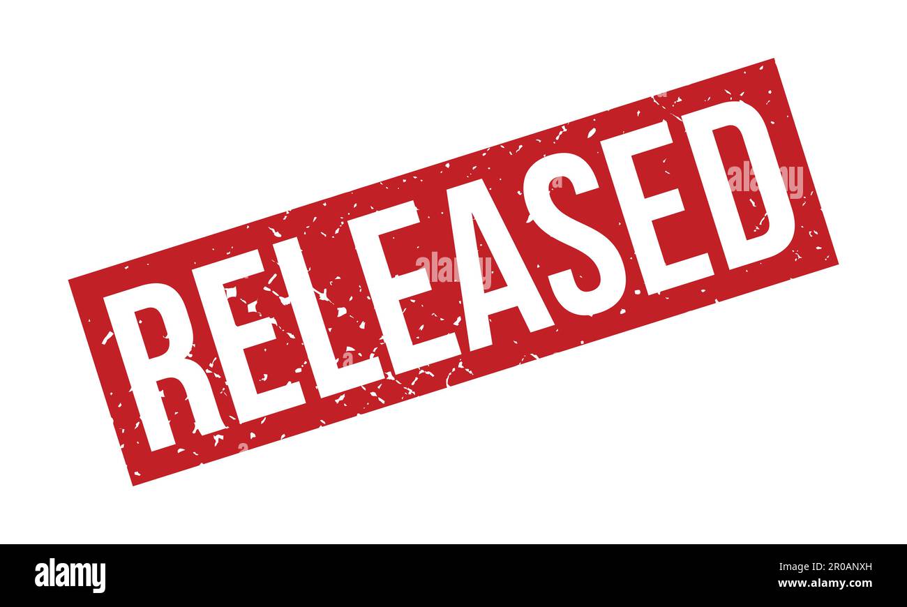 Released Rubber Stamp. Red Released Rubber Grunge Stamp Seal Vector ...