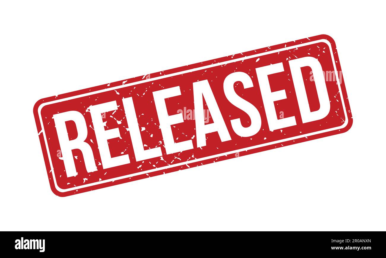 Released Rubber Stamp. Red Released Rubber Grunge Stamp Seal Vector ...