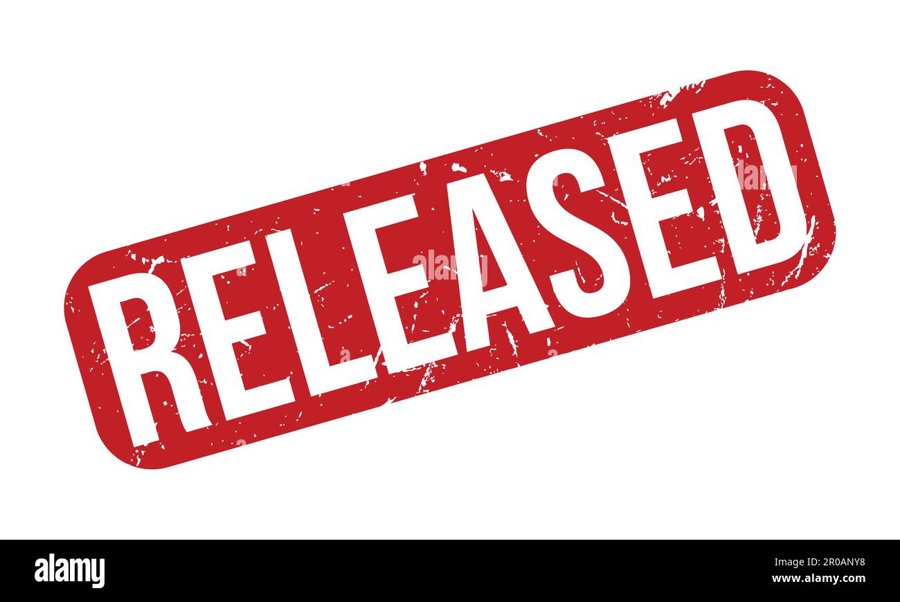 Released Rubber Stamp. Red Released Rubber Grunge Stamp Seal Vector ...
