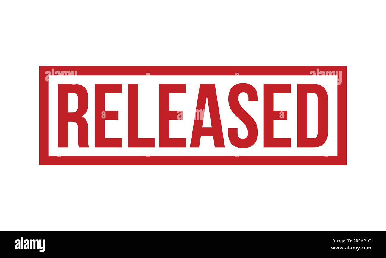 Released Rubber Stamp. Red Released Rubber Grunge Stamp Seal Vector ...