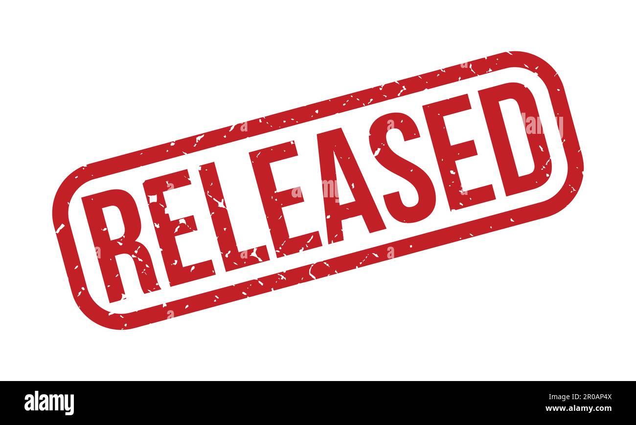 Released Rubber Stamp. Red Released Rubber Grunge Stamp Seal Vector ...