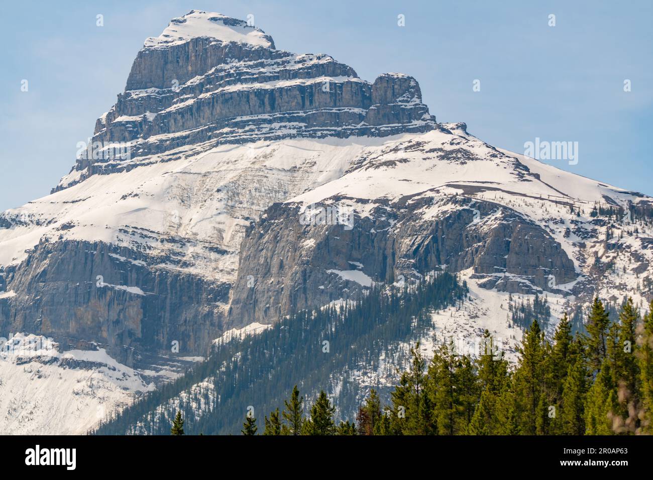 Beautiful mountain views in Banff National Park during spring time with ...