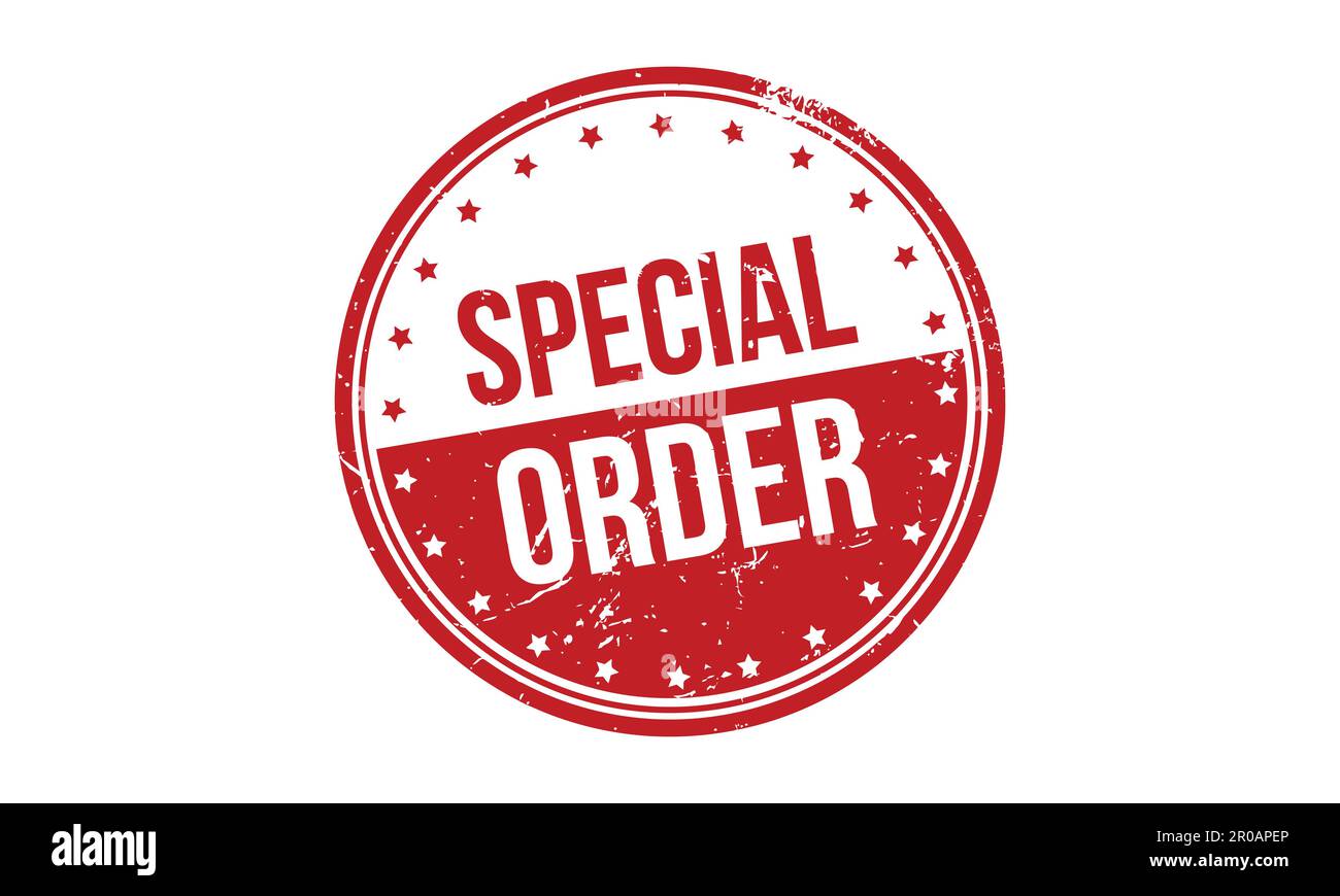 Special Order Rubber Stamp. Red Special Order Rubber Grunge Stamp Seal ...