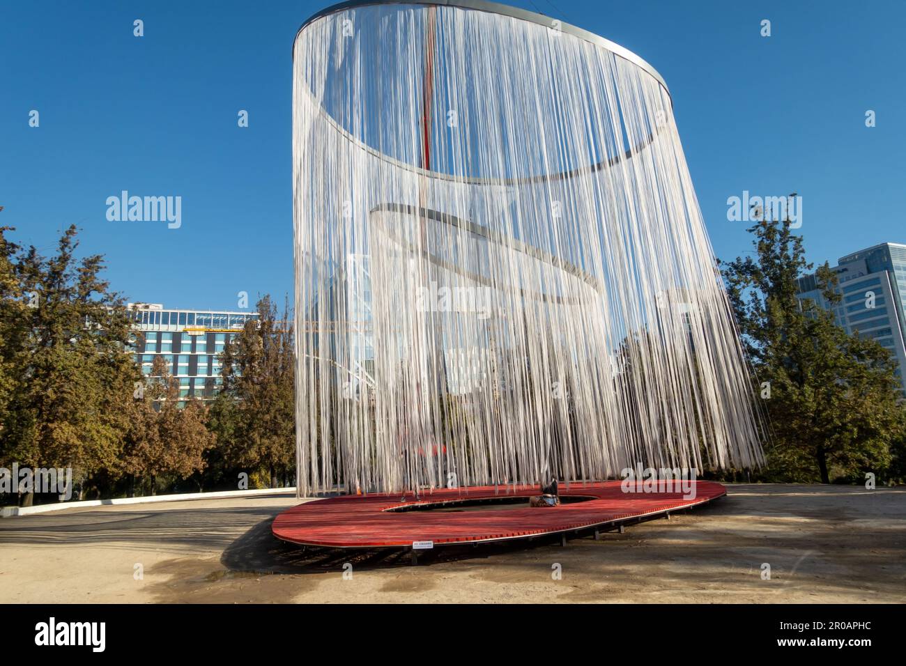 Carousel Structure in Santiago Chile Araucano Public Park with Green ...