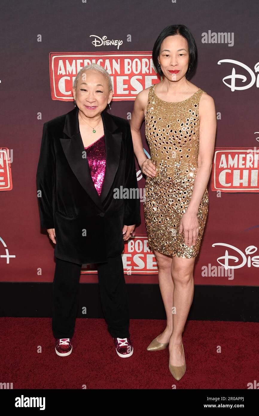 New York, USA. 07th May, 2023. Lori Tan Chin and Lia Change walking the ...