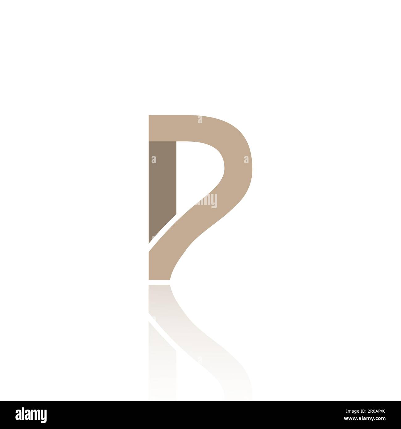 Alphabet Letter P Logo Design With Glossy Reflection Vector Icon ...